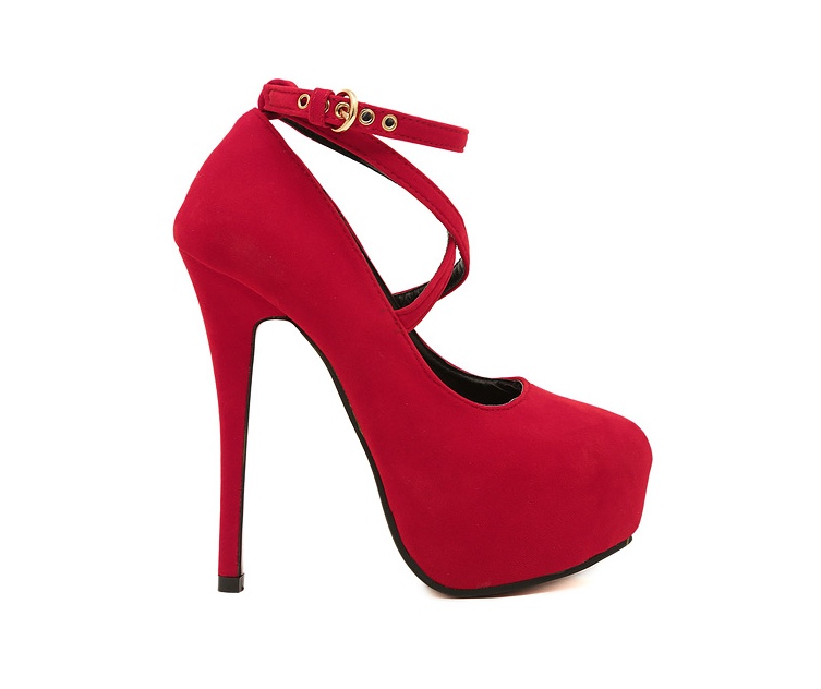 Darling Strap Pumps - Red on Luulla